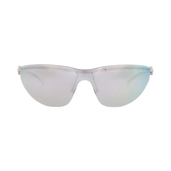 Gucci Shield-frame Metal Sunglasses