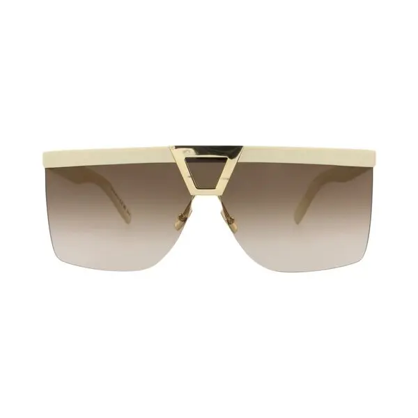 Saint Laurent Shield-frame Acetate Sunglasses - Cream