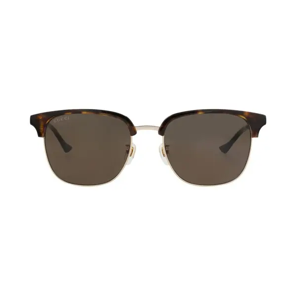 Gucci Square-frame Metal Sunglasses /havana/brown