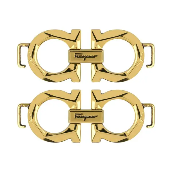 FERRAGAMO Geometric Buckle Clips 'dark