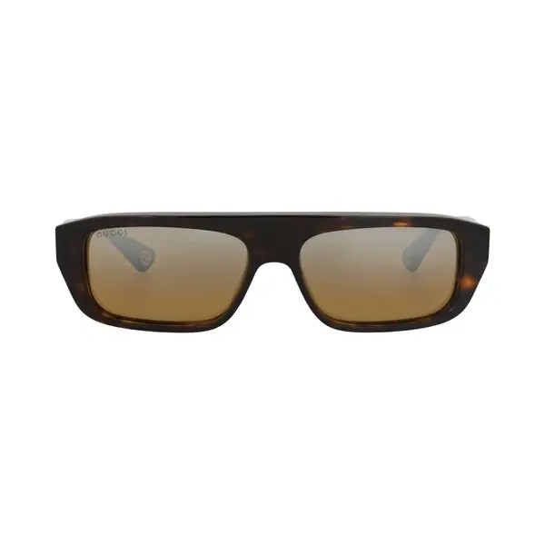 Gucci Square-frame Recycled Acetate Sunglasses 'havana/silver