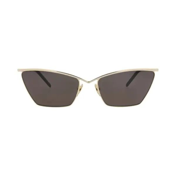 Saint Laurent Cat Eye-frame Metal Sunglasses - Gold