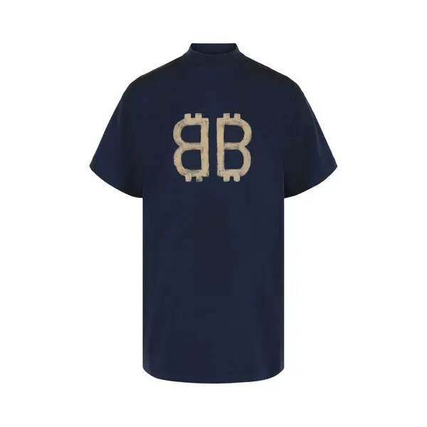 Balenciaga Crypto-print Vintage Cotton T-shirt 'washed - Blue
