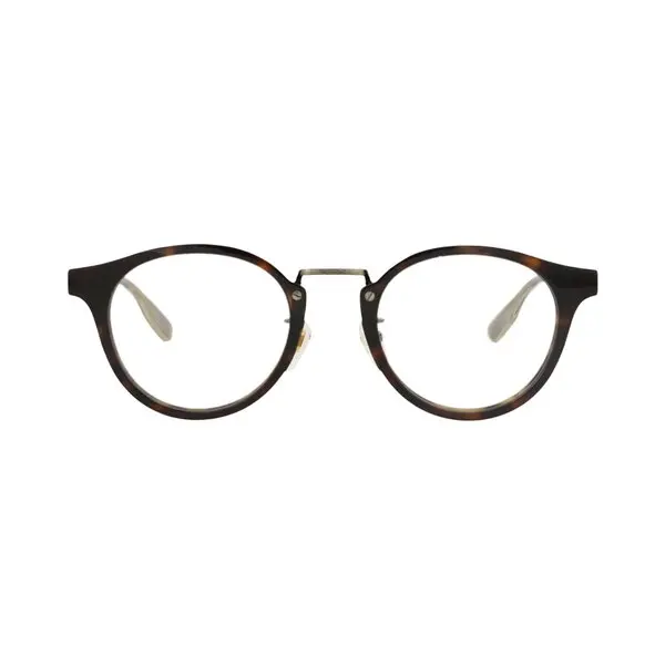 Gucci Round-frame Recycled Acetate Optical Frames 'havana/gold/transparent