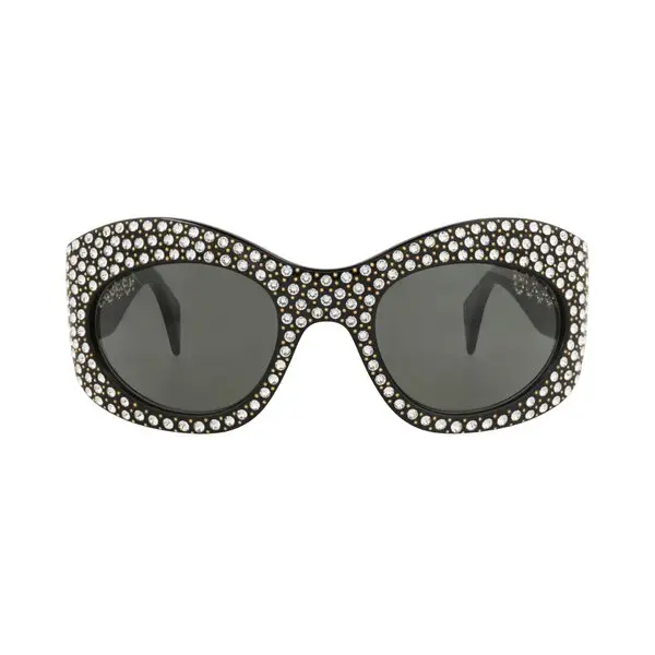 Gucci Shield-frame Recycled Acetate Sunglasses /grey