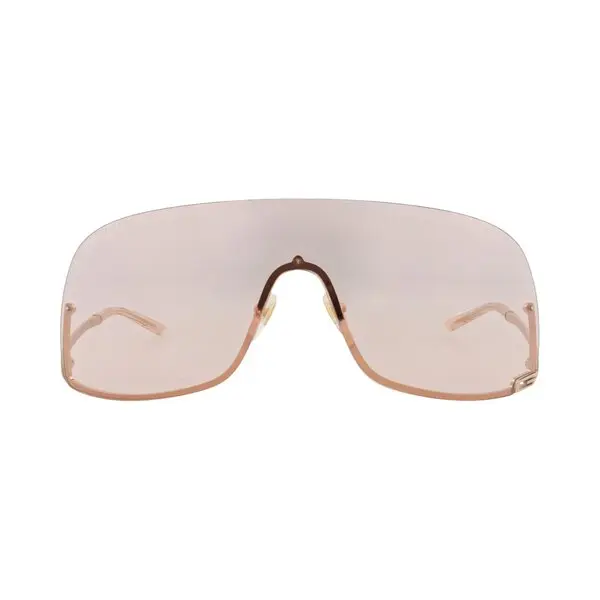 Gucci Shield-frame Metal Sunglasses /pink