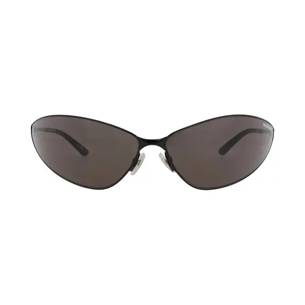 Balenciaga Shield-frame Metal Sunglasses /grey