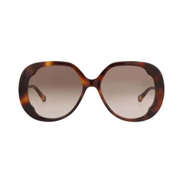 Chloé Round-frame Recycled Acetate Sunglasses 'havana - Brown
