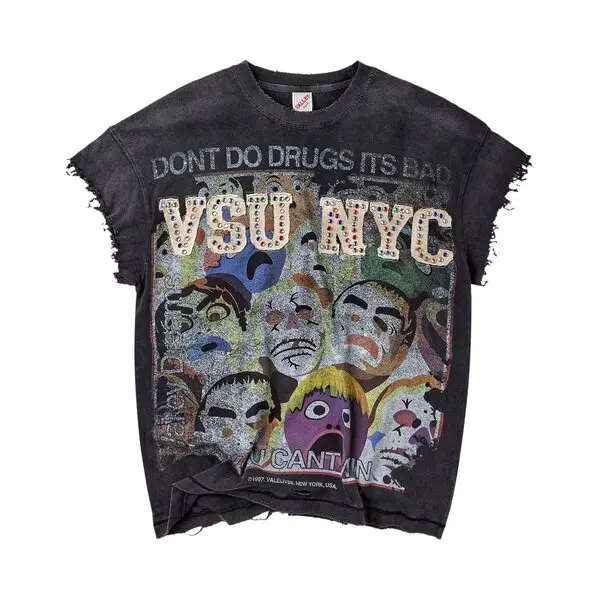 VALE FOREVER Graphic Print Tank Top - Black