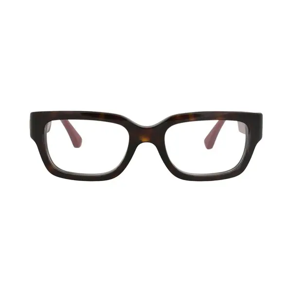 Gucci Square-frame Recycled Acetate Optical Frames 'havana/red/transparent