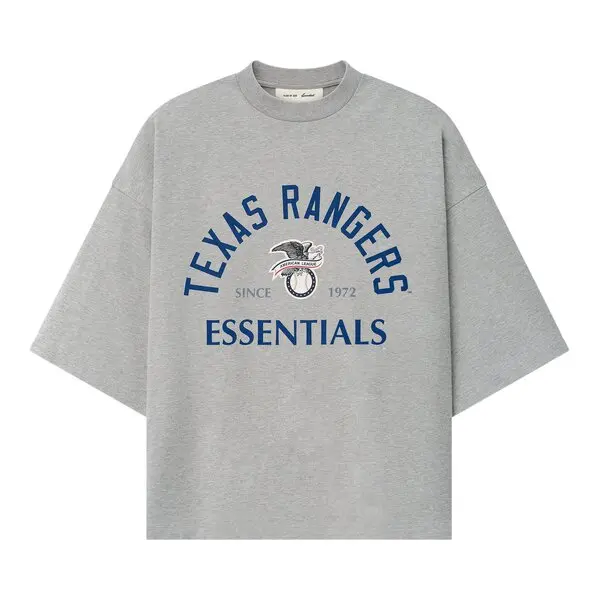 Fear Of God Rangers American League Merch Tee 'concrete Heather