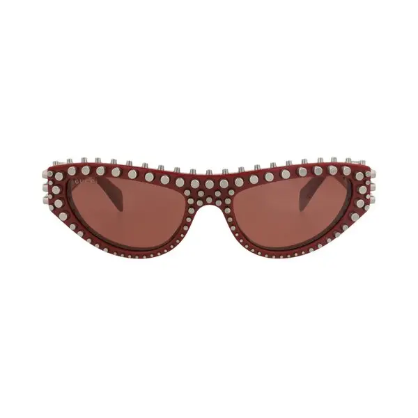 Gucci Cat Eye-frame Studded Acetate Sunglasses - Red