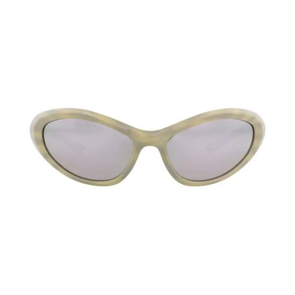 Balenciaga Shield-frame Bio-injection Sunglasses 'ivory/silver