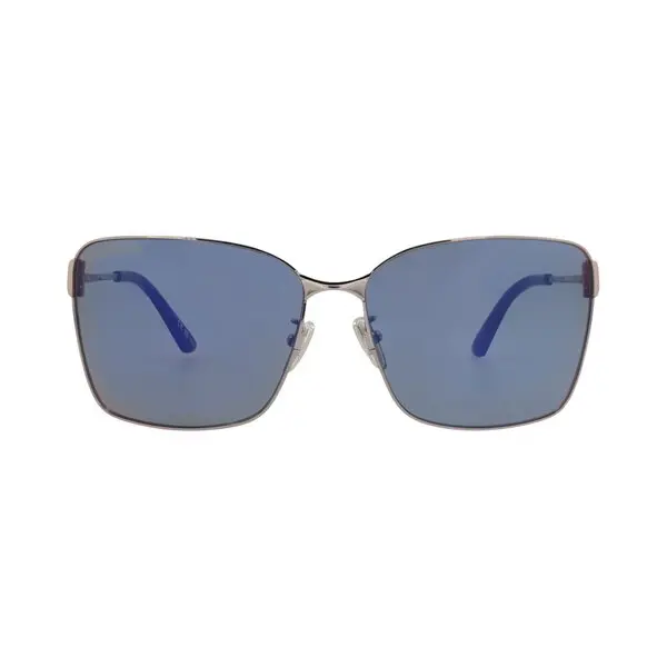 Balenciaga Square-frame Metal Sunglasses 'ruthenium/violet