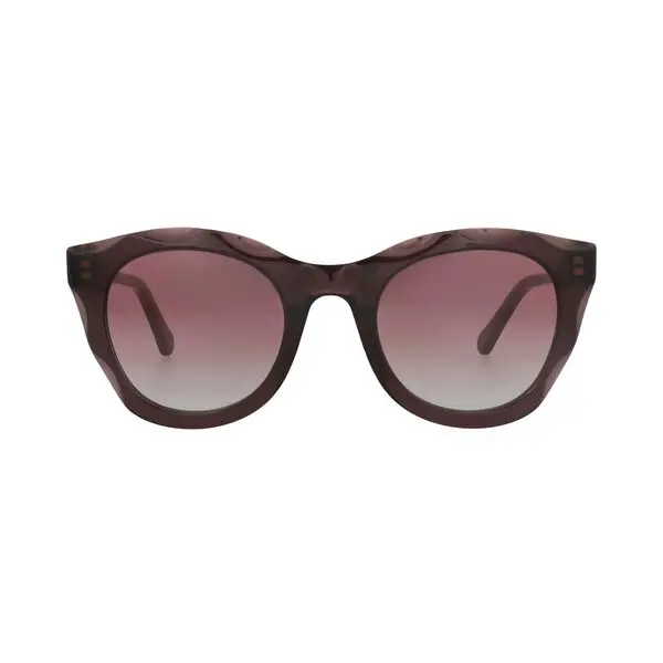 Chloé Round-frame Recycled Acetate Sunglasses 'violet/burgundy/red - Purple