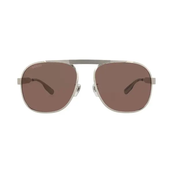Gucci Aviator-frame Metal Sunglasses /brown