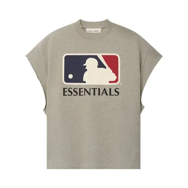 Fear Of God 90s Cutoff "seal Heather" T-shirt - Grey
