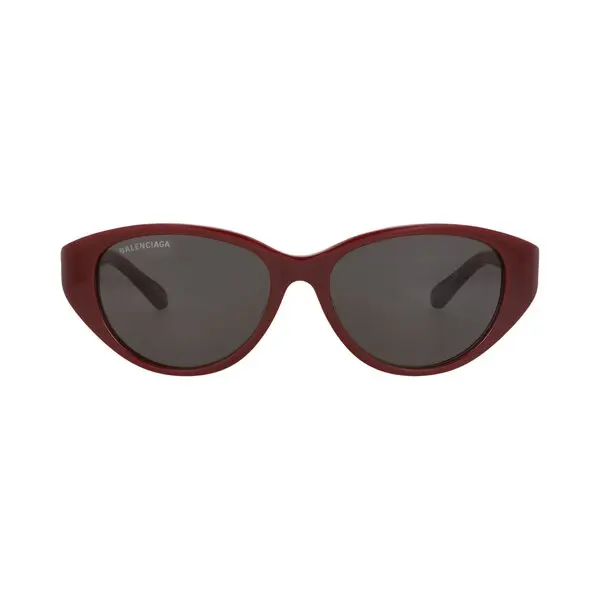 Balenciaga Round-frame Acetate Sunglasses 'burgundy/grey - Red