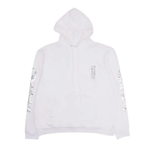 Chrome Hearts Metallic Print Vertical Logo Hoodie