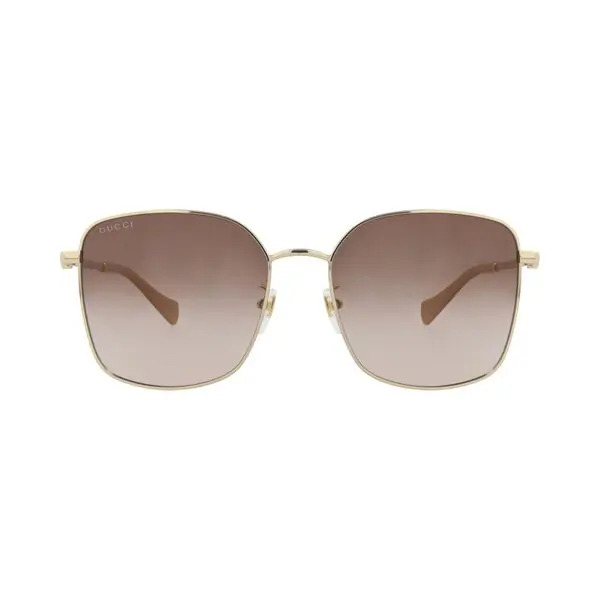 Gucci Square-frame Metal Sunglasses /brown