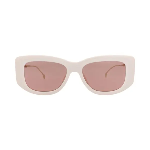 Gucci Square-frame Injection Sunglasses 'ivory/gold/red