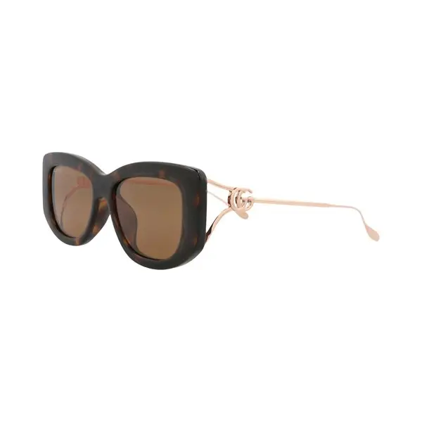 Gucci Square-frame Injection Sunglasses 'havana/gold