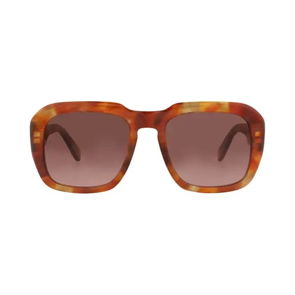 Chloé Square-frame Recycled Acetate Sunglasses 'havana/red - Brown