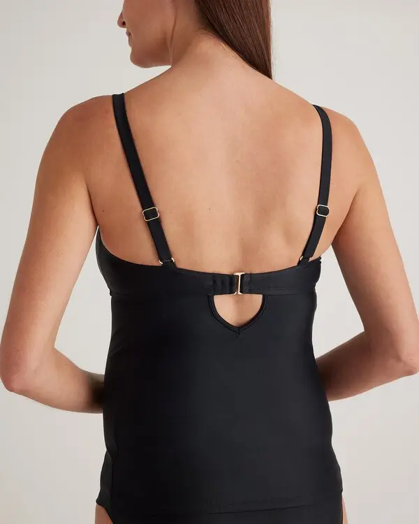 Quince Maternity Two-piece Tankini Swimsuit - Black