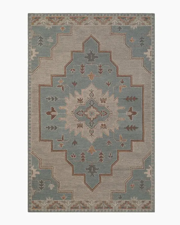 Quince Willa Wool Rug - Teal