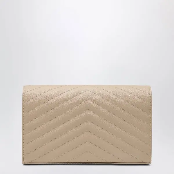 Saint Laurent Cassandre Chain Pouch In Dark