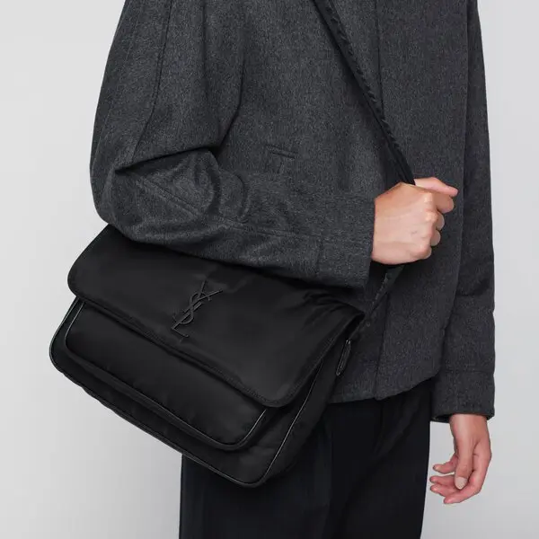 Saint Laurent Niki Recycled Nylon Messenger Bag