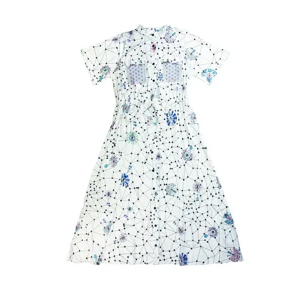 TRAMP IN DISGUISE Mechan Dress In Print - White
