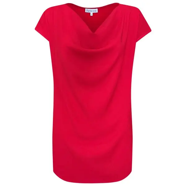 PERLAVERA Nelly Cowl Neck Top