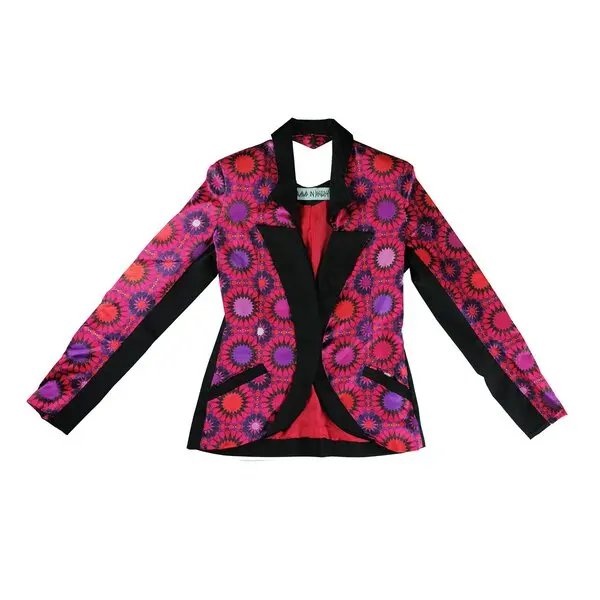 TRAMP IN DISGUISE Aziz Printed Blazer - Red