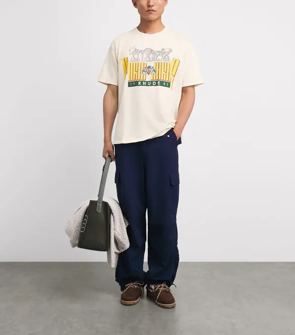 Rhude Cotton Trofeo Print T-shirt
