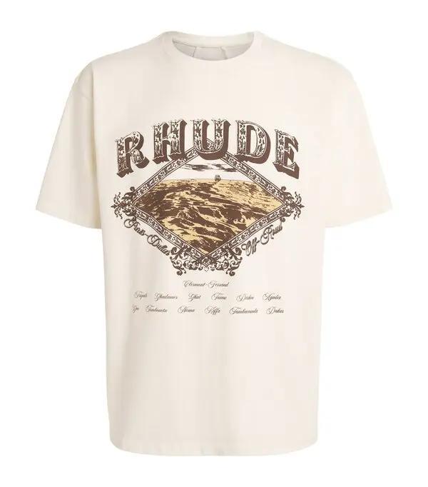 Rhude Cotton Dakar Print T-shirt