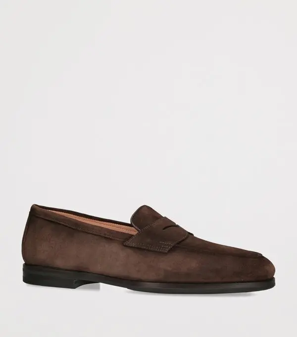 Santoni Suede Carla Loafers