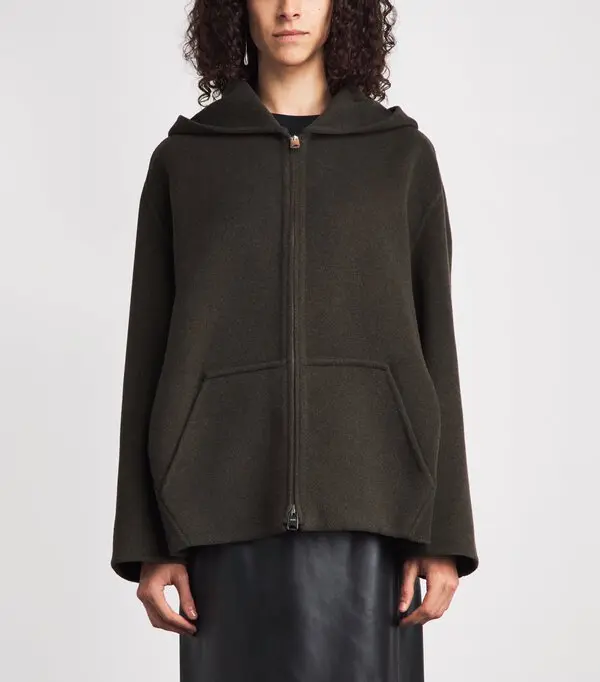 Khaite Virgin Wool Zip-up Hoodie
