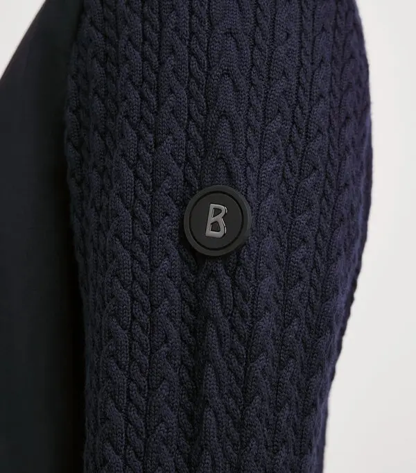 Bogner Virgin Wool Zisco Hybrid Jacket - Navy