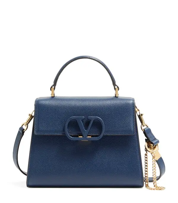 Valentino Garavani Small Leather Vsling Top-handle Bag - Grey