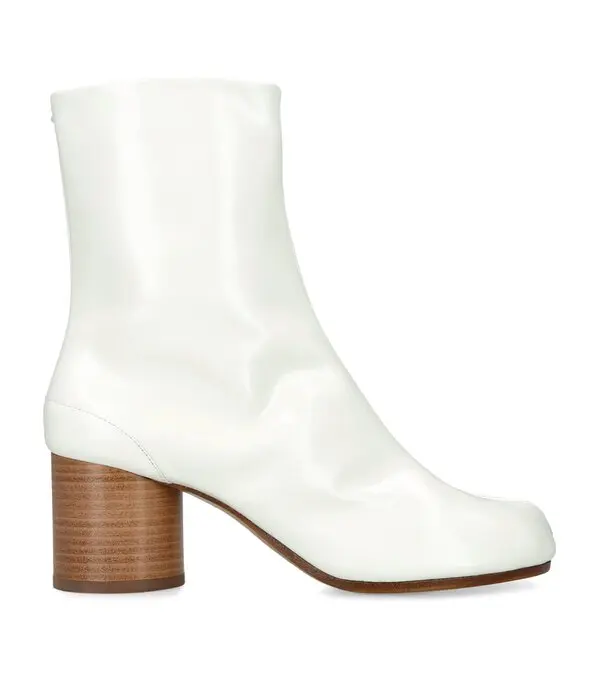 MAISON MARGIELA Leather Tabi Boots 60 - White