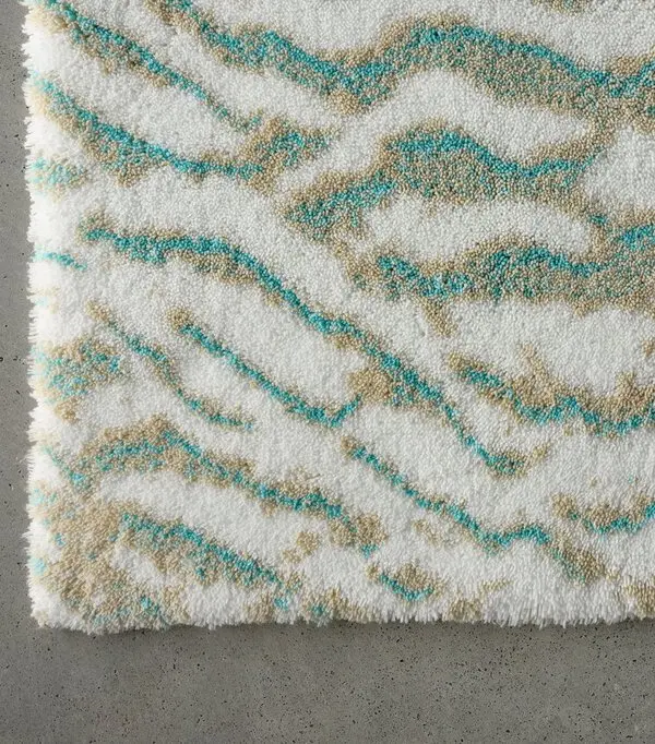 ABYSS & HABIDECOR Egyptian Cotton Beach Bath Rug - Turquoise
