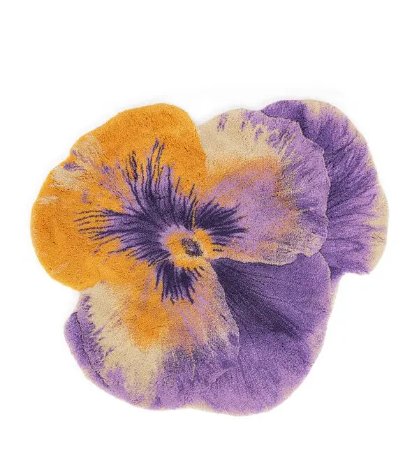 ABYSS & HABIDECOR Egyptian Cotton Pansy Bath Rug - Yellow