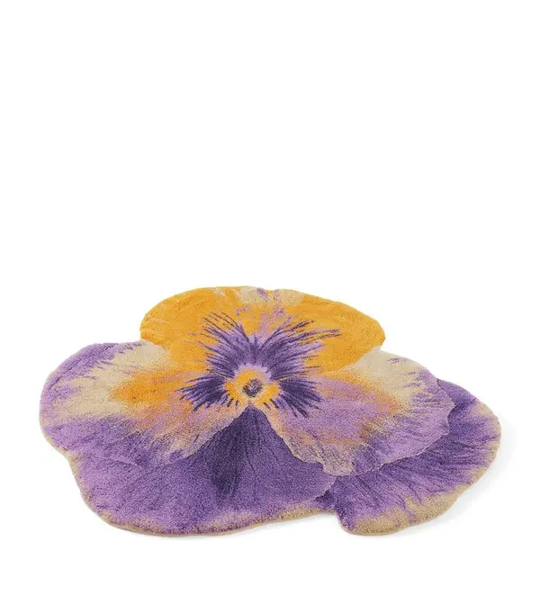 ABYSS & HABIDECOR Egyptian Cotton Pansy Bath Rug - Yellow