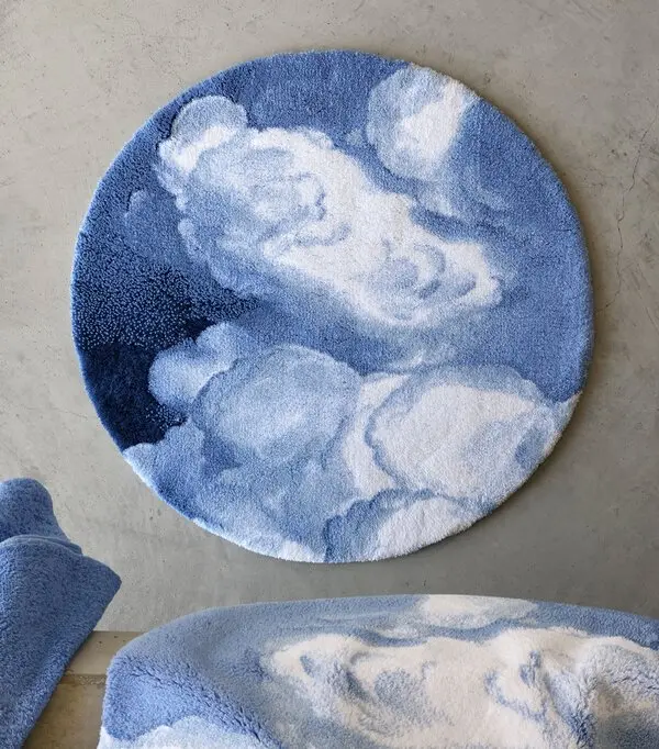 ABYSS & HABIDECOR Egyptian Cotton Walker Bath Rug - Blue