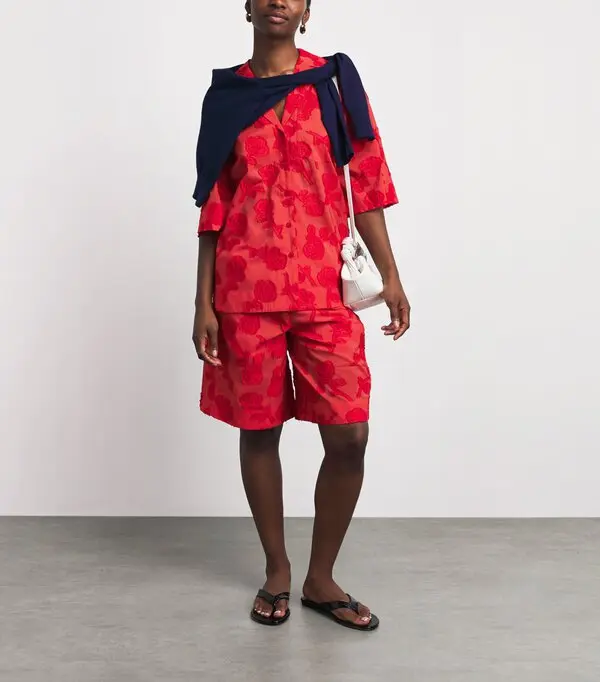 GANNI Floral Oversized Shirt