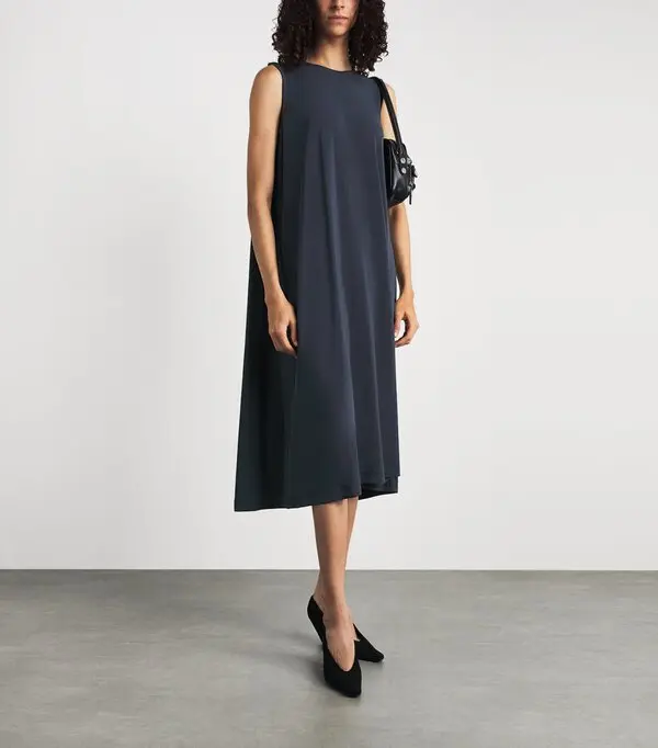 Issey Miyake Drape Jersey Sleeveless Midi Dress