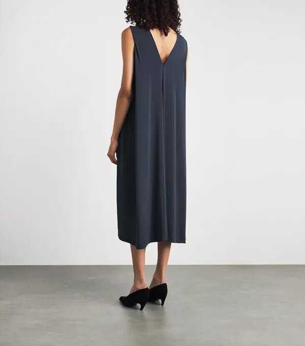 Issey Miyake Drape Jersey Sleeveless Midi Dress