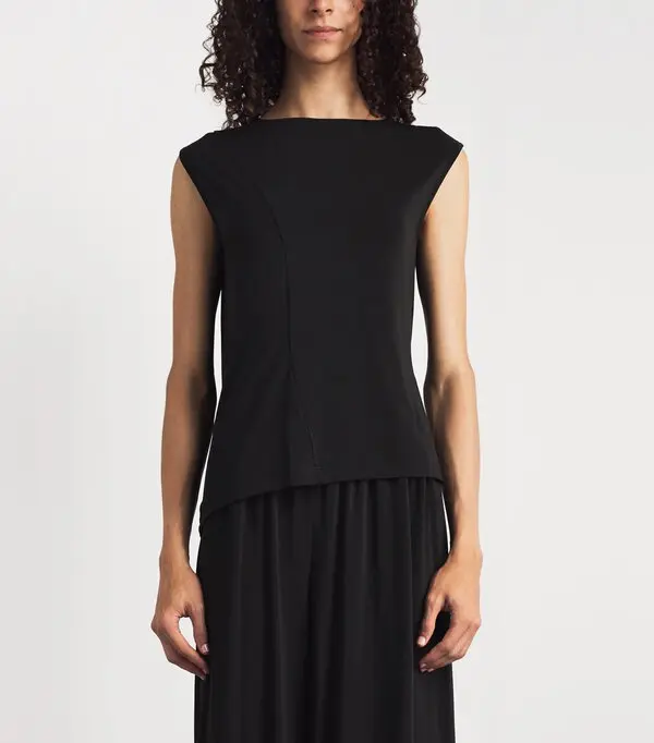 Issey Miyake Drape Jersey Sleeveless Blouse