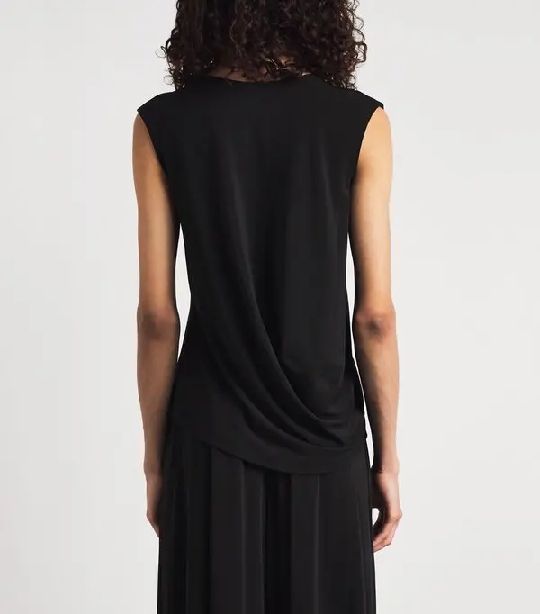 Issey Miyake Drape Jersey Sleeveless Blouse